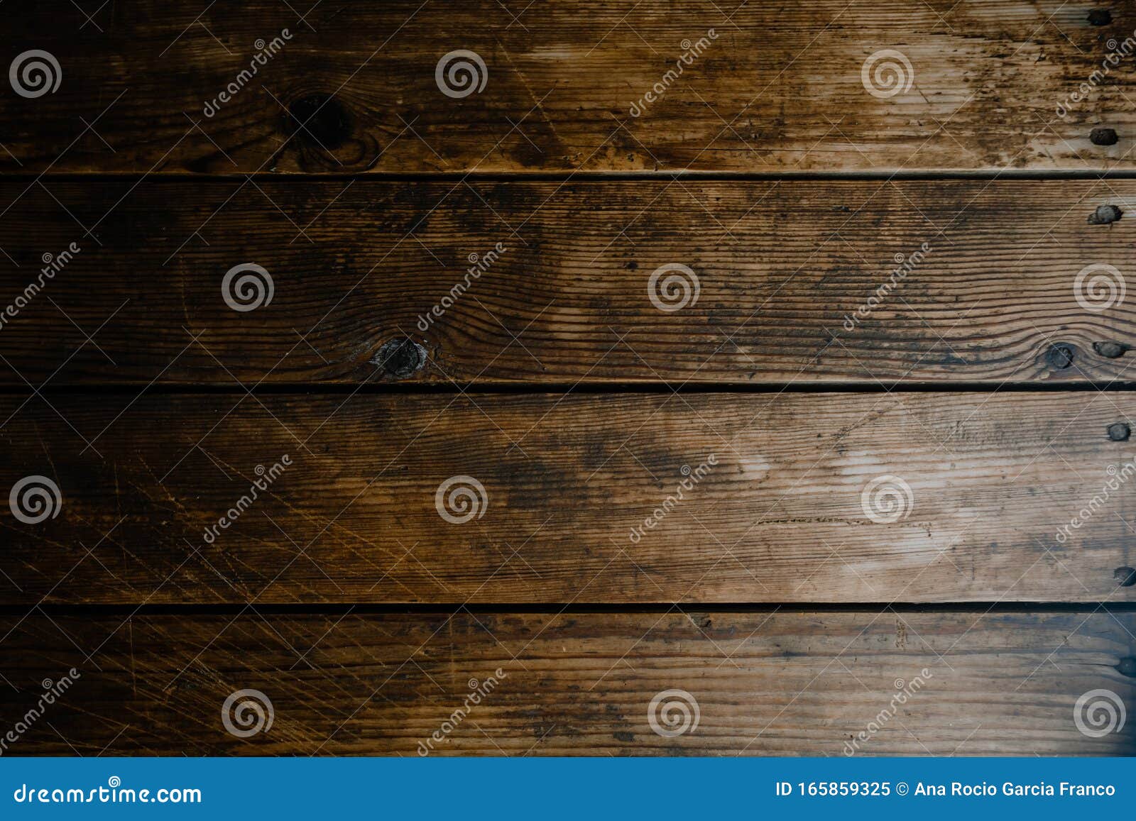 Rough Dark Wooden Board Texture Background. Horizontal Stock Image ...
