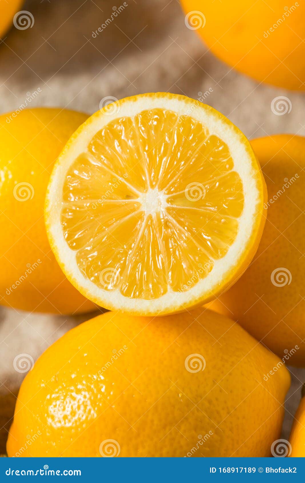 Raw Yellow Organic Meyer Lemons Stock Image - Image of vibrant, lemon ...