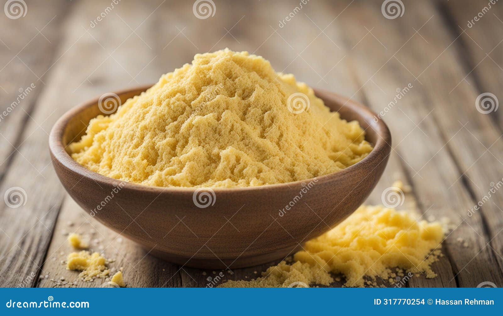Raw Yellow Organic Nutritional Yeast in a Bowl Stock Illustration ...