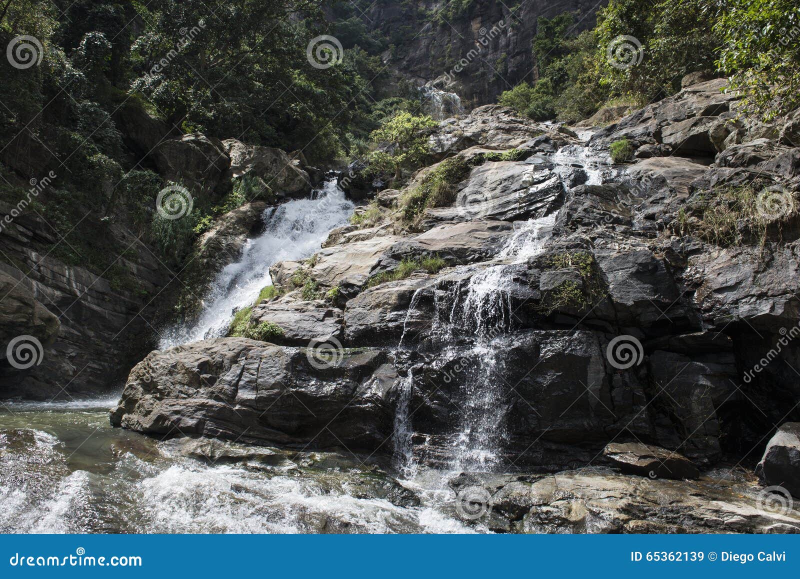 Rawana Fall. Ella, Sri Lanka. Stock Image - Image of green, water: 65362139