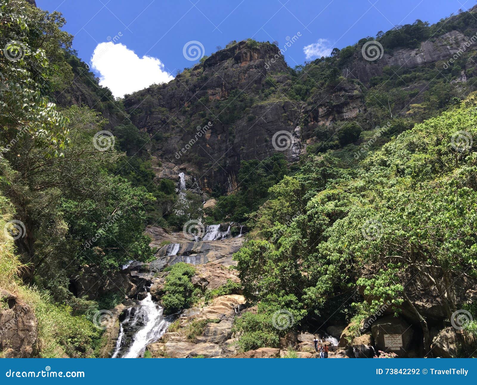 Rawana falls stock photo. Image of landscape, rawana - 73842292