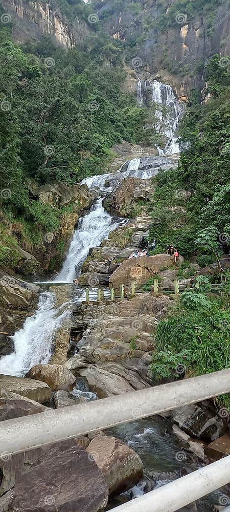 Rawana waterfall sri lanka stock image. Image of rawana - 250236583