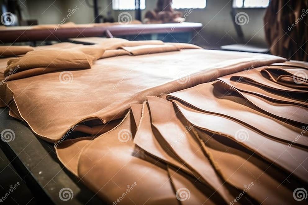 Rawhide Leather Sheets before Process Stock Illustration - Illustration ...