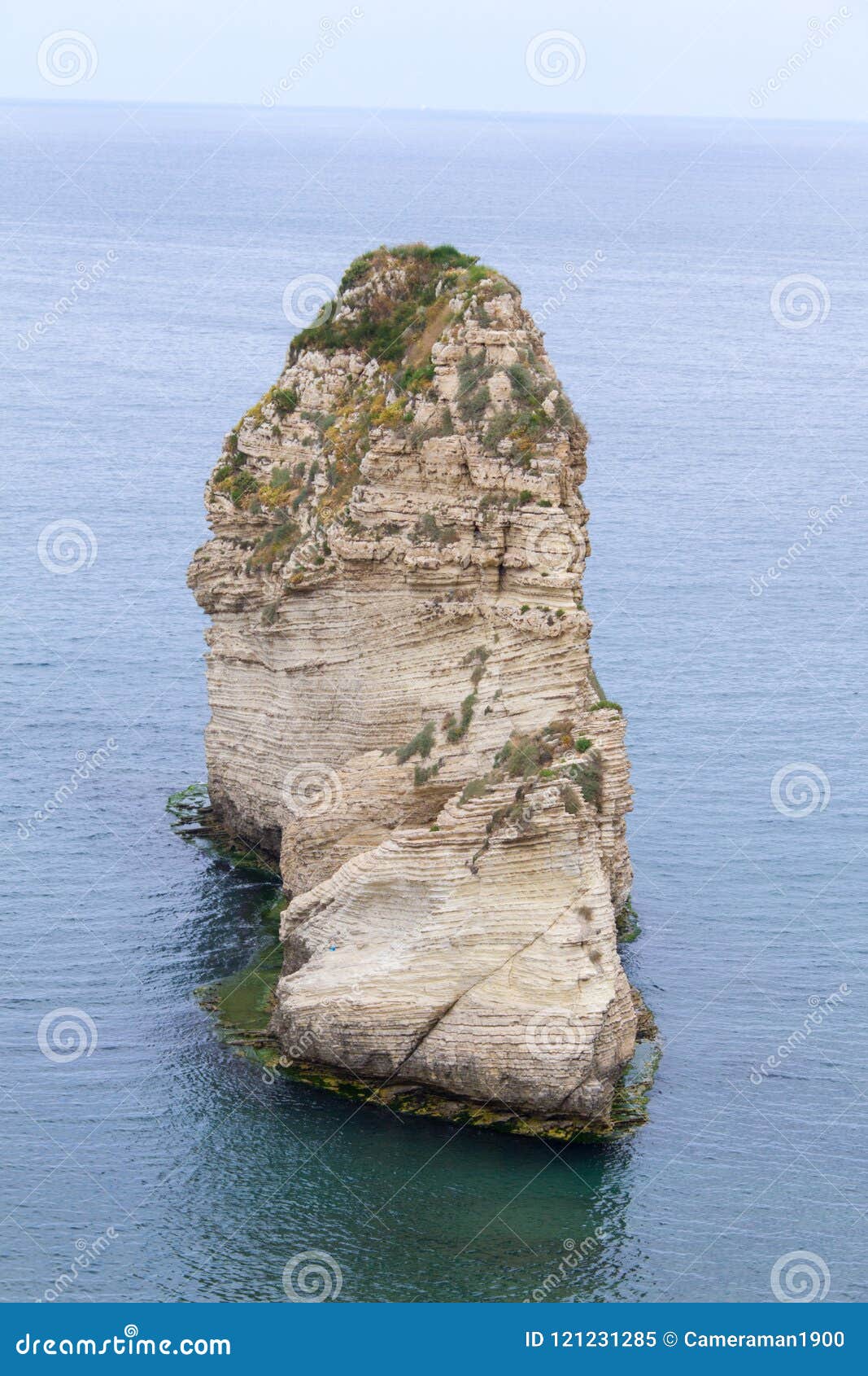 Rawsha Rock in Beirut - Lebanon Stock Image - Image of stone, tourism ...
