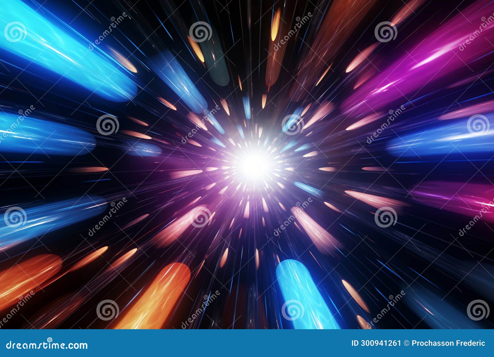 Ray of Colorful Light, AI Generated Stock Illustration - Illustration ...