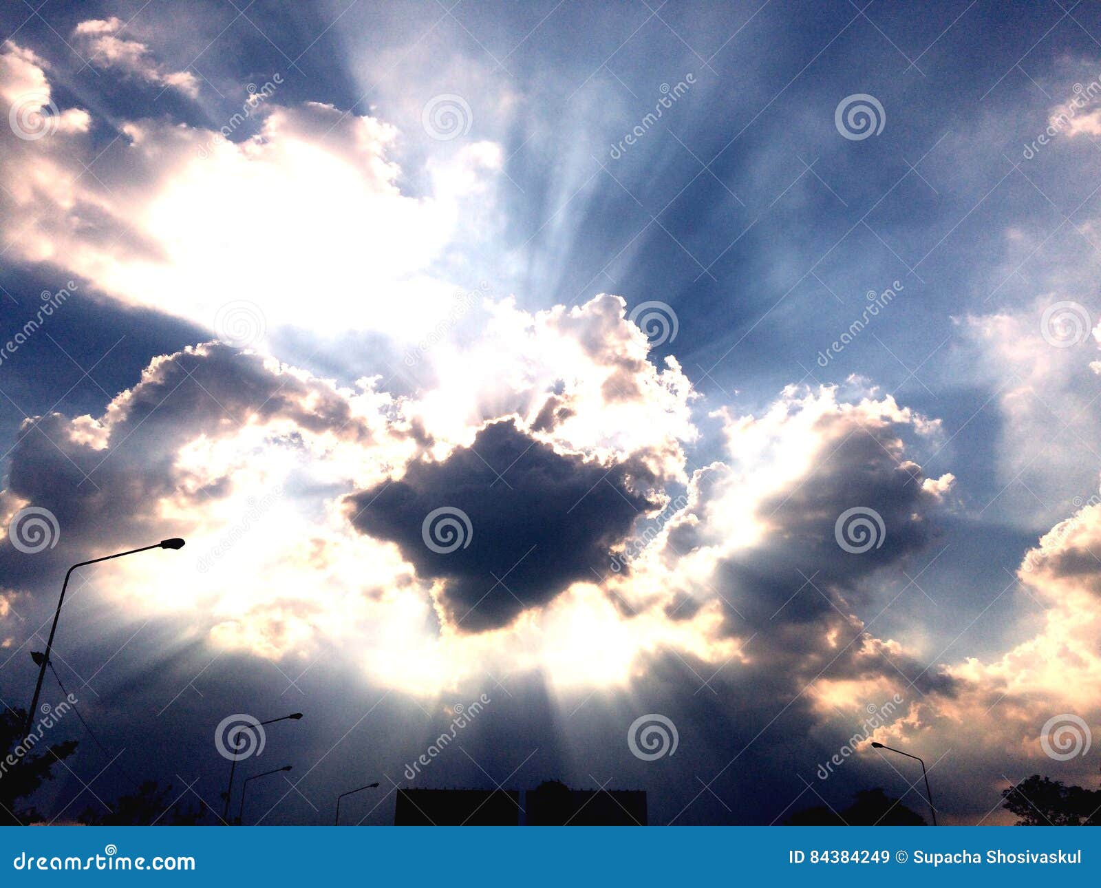Ray of hope stock image. Image of clouds, sunshine, nature - 84384249