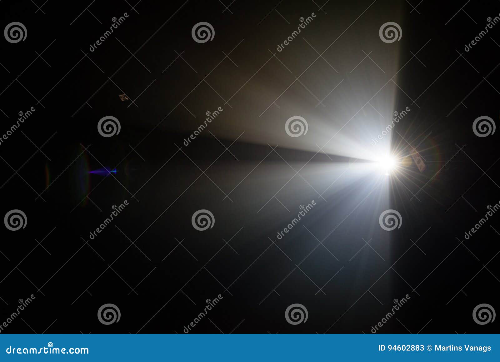 Ray of Light on a Black Background Stock Image - Image of lamp ...