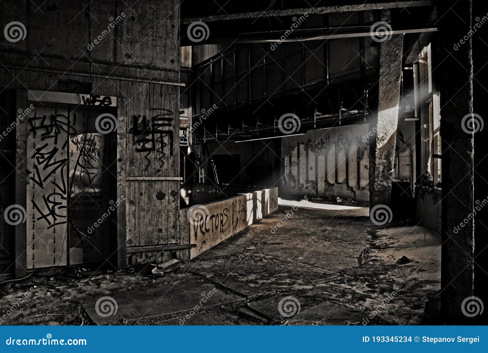 Abandoned High-rise Building with an Elevator Stock Photo - Image of ...