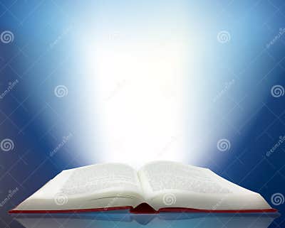 Ray of Light Shining from a Book Stock Photo - Image of open, highlight ...