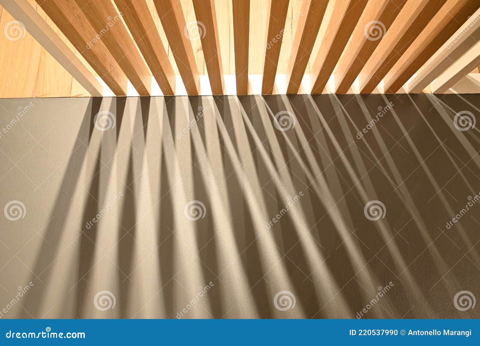 Ray Lights through Woodden Pattern Frame Creating Graphic Shadows Stock ...