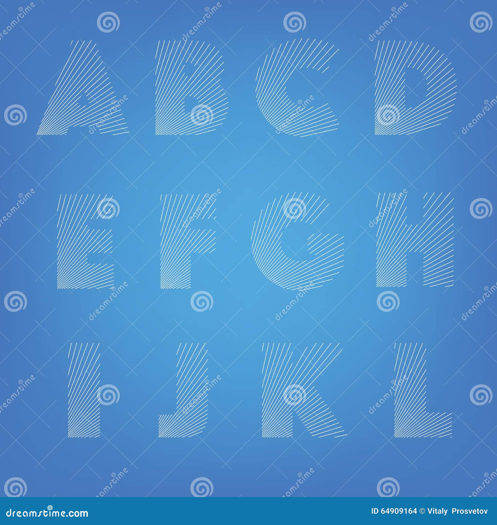Ray lines alphabet stock vector. Illustration of design - 64909164