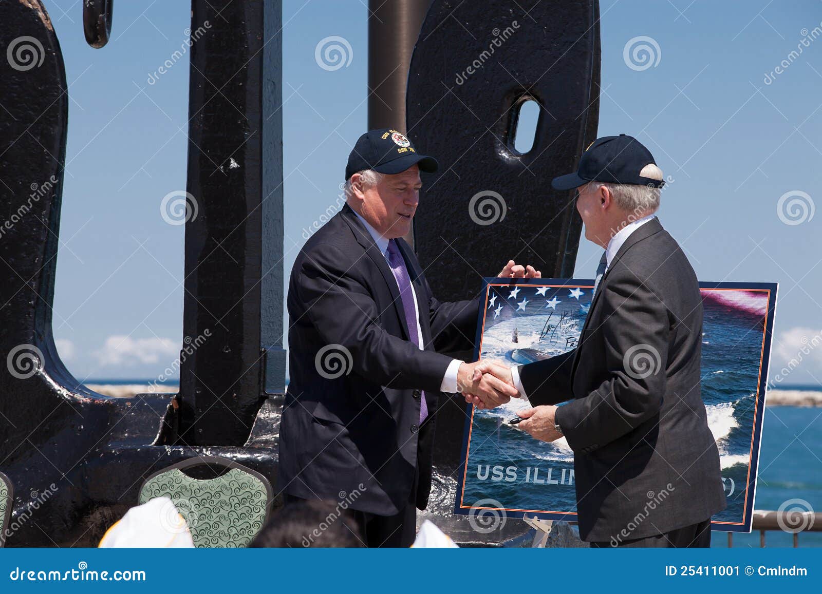 Ray Mabus and Pat Quinn at USS Illinois Ceremony Editorial Photo ...