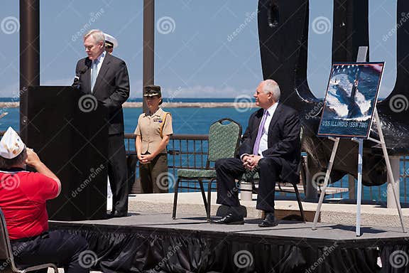 Ray Mabus at USS Illinois Naming Ceremony Editorial Image - Image of ...