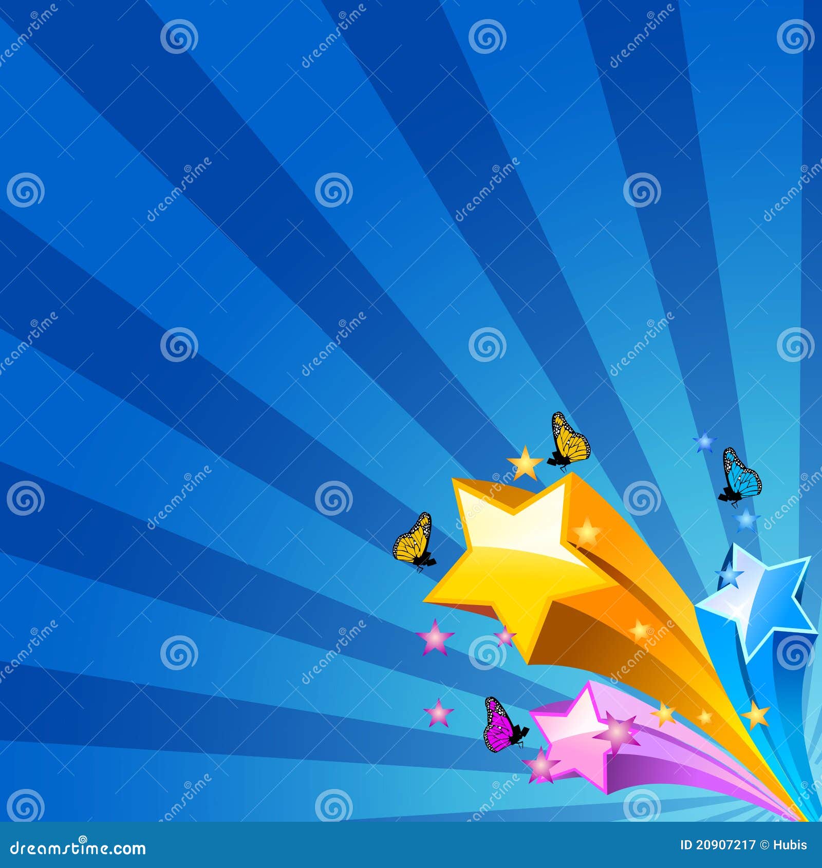 Ray and stars stock vector. Illustration of label, banner - 20907217