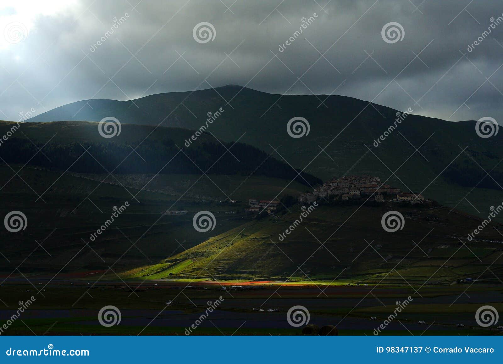 Ray in the storm stock image. Image of view, travel, scenery - 98347137