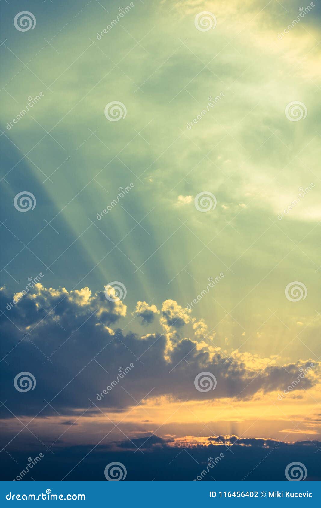 Ray of Sunlight and Beautiful Sky Stock Photo - Image of blue, hope ...