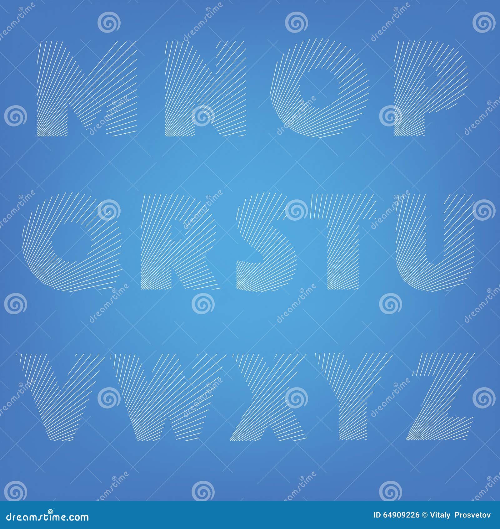 Ray zeichnet Alphabet vektor abbildung. Illustration von strahl - 64909226