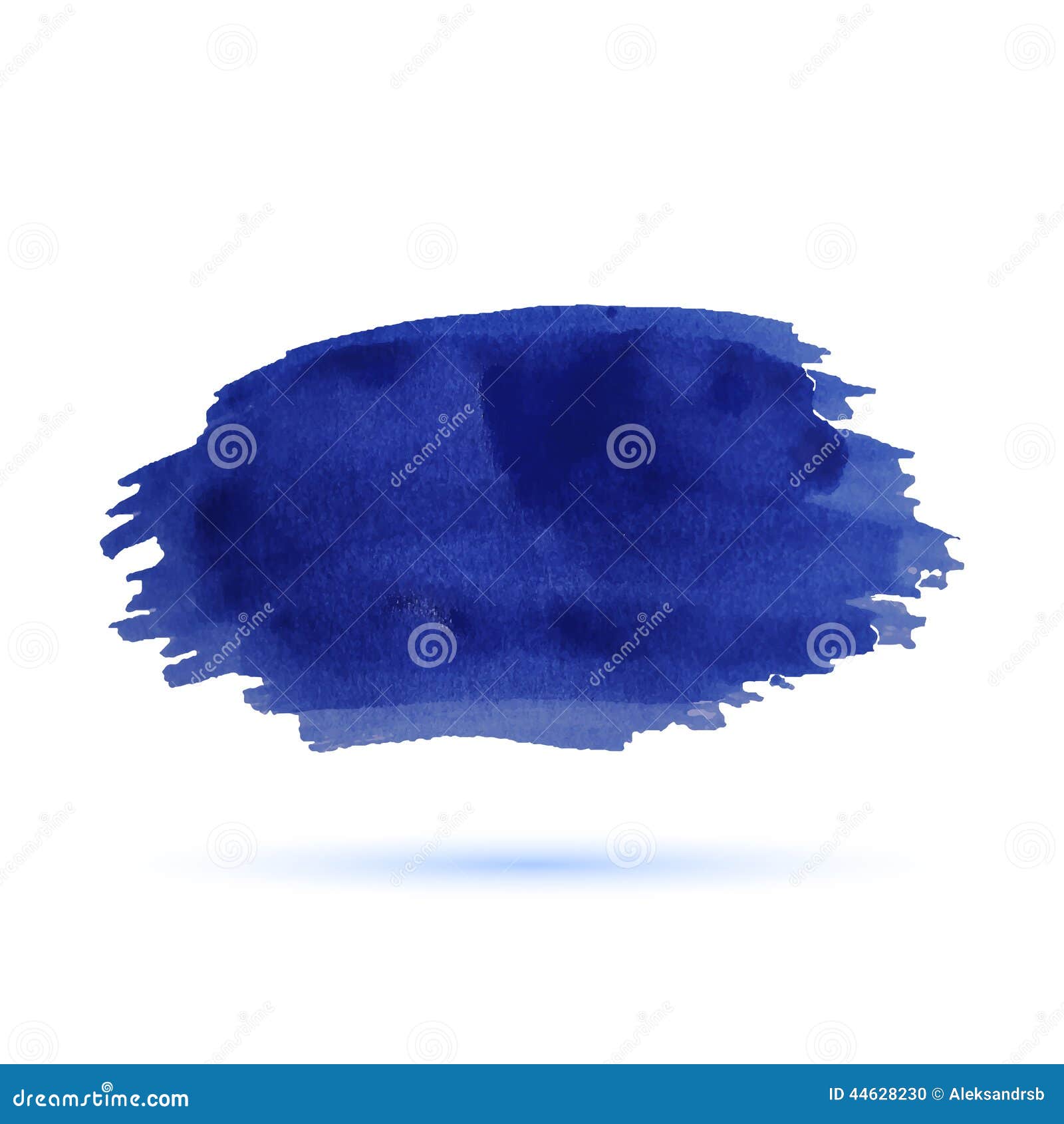 Raya azul de la acuarela ilustración del vector. Ilustración de mano ...