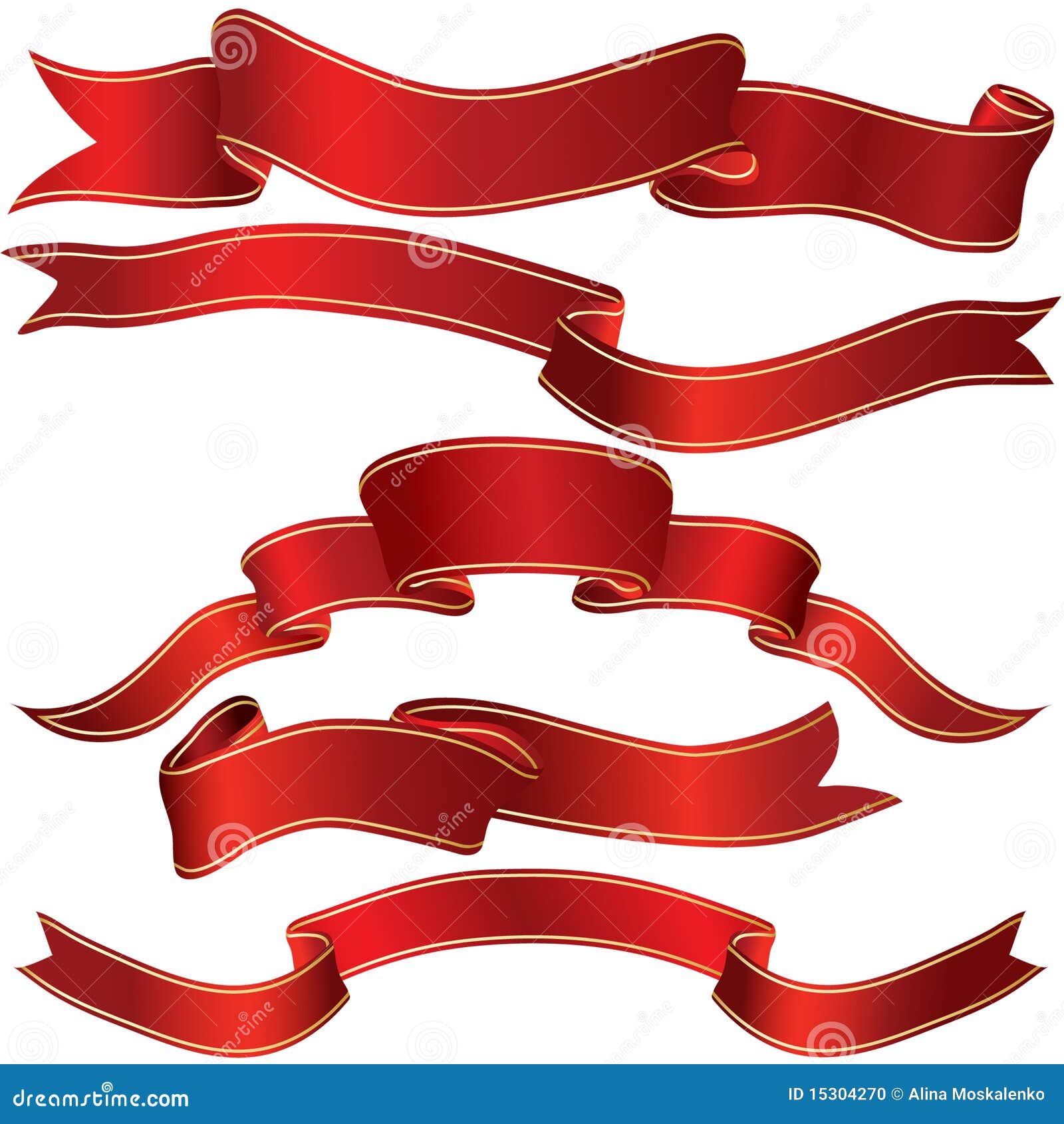 Raya roja de la cinta ilustración del vector. Ilustración de curva ...