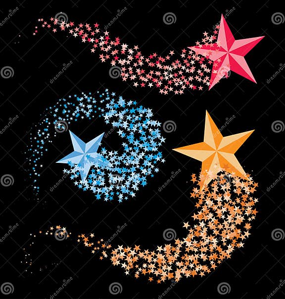 Rayas de la estrella ilustración del vector. Ilustración de celebre ...