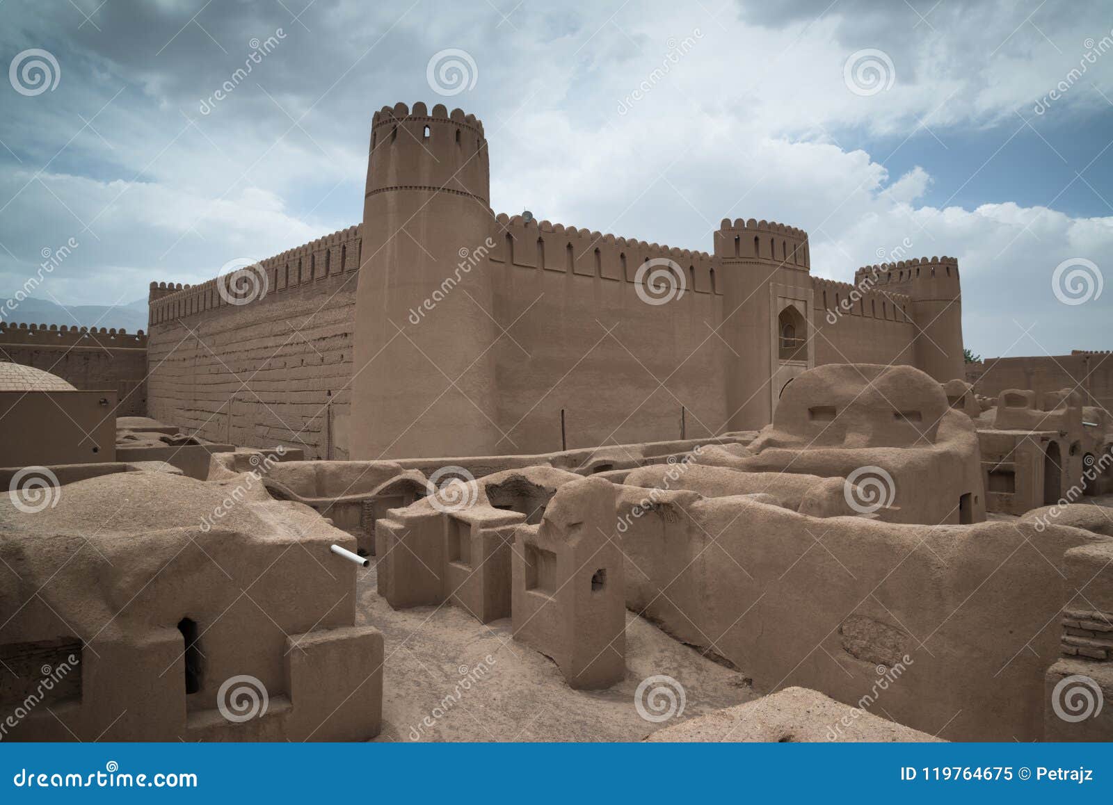 Rayen Castle Arg-e Rayen in Persian, Iran Stock Image - Image of iran ...