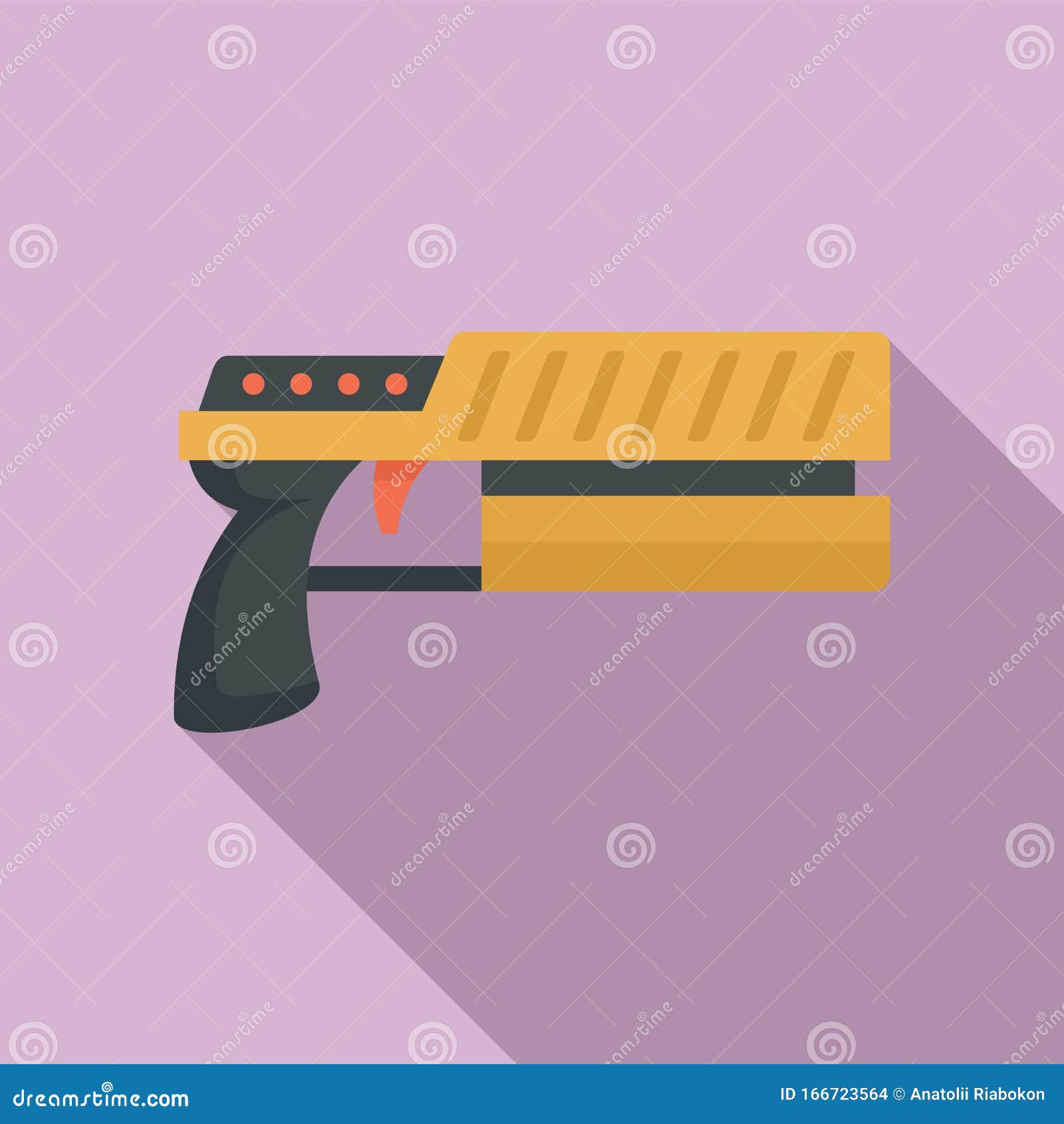 Blaster Gun Icon Set Isolated On White Background Vector Illustration ...