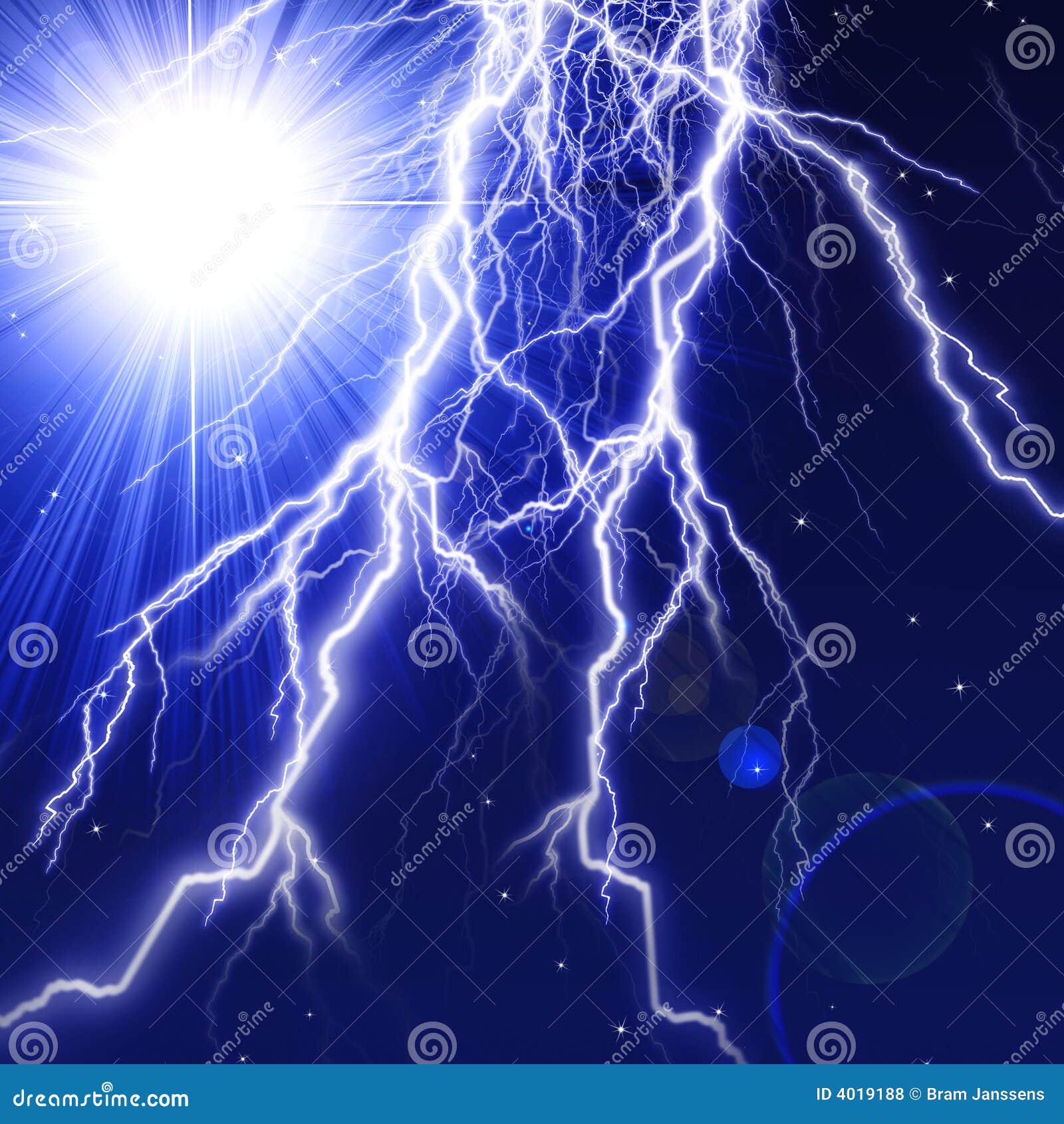 Rayo stock de ilustración. Ilustración de eléctrico, cubo - 4019188