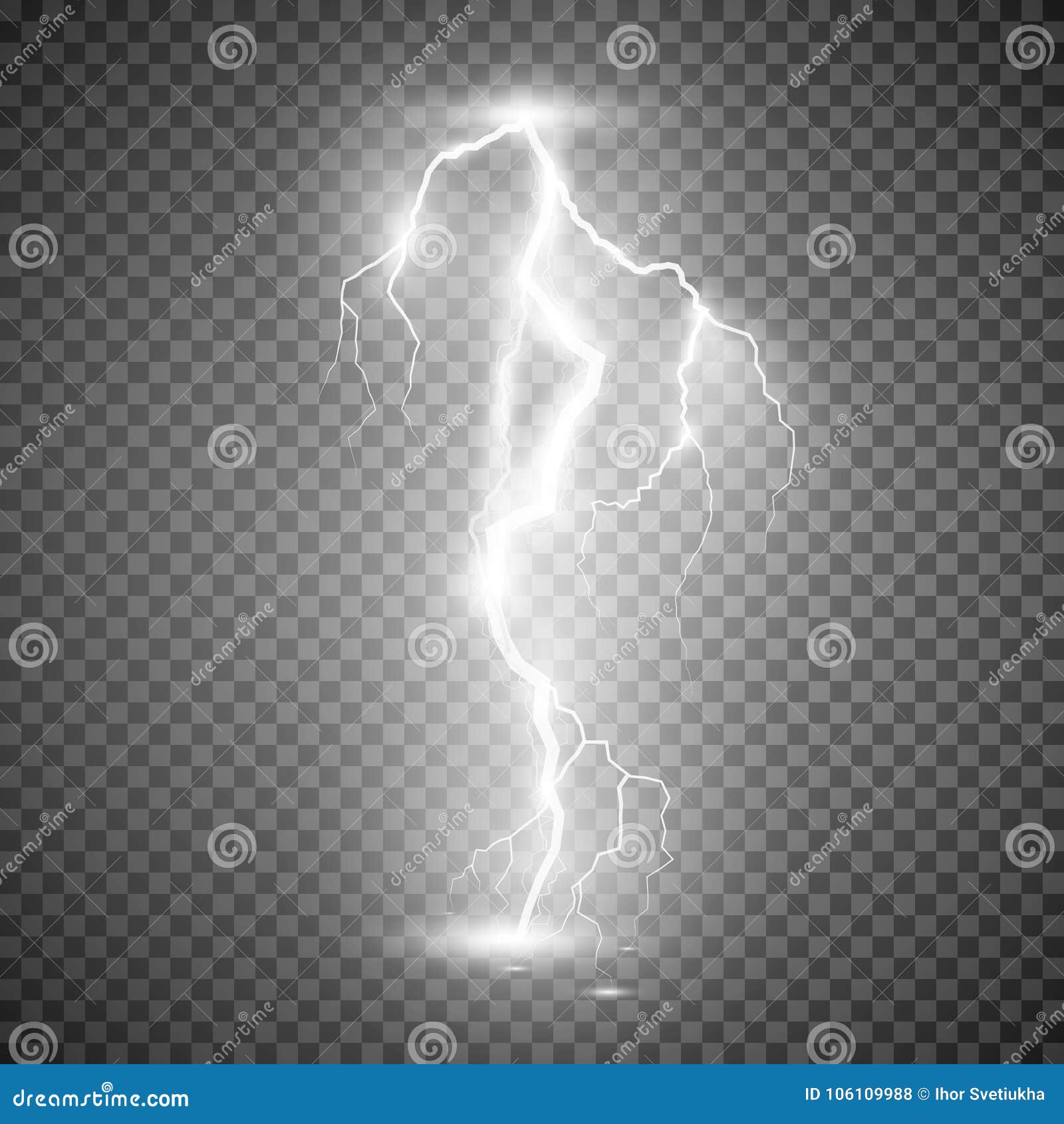 Rayo De La Tormenta Ejemplo Del Vector En Fondo Transparente ...