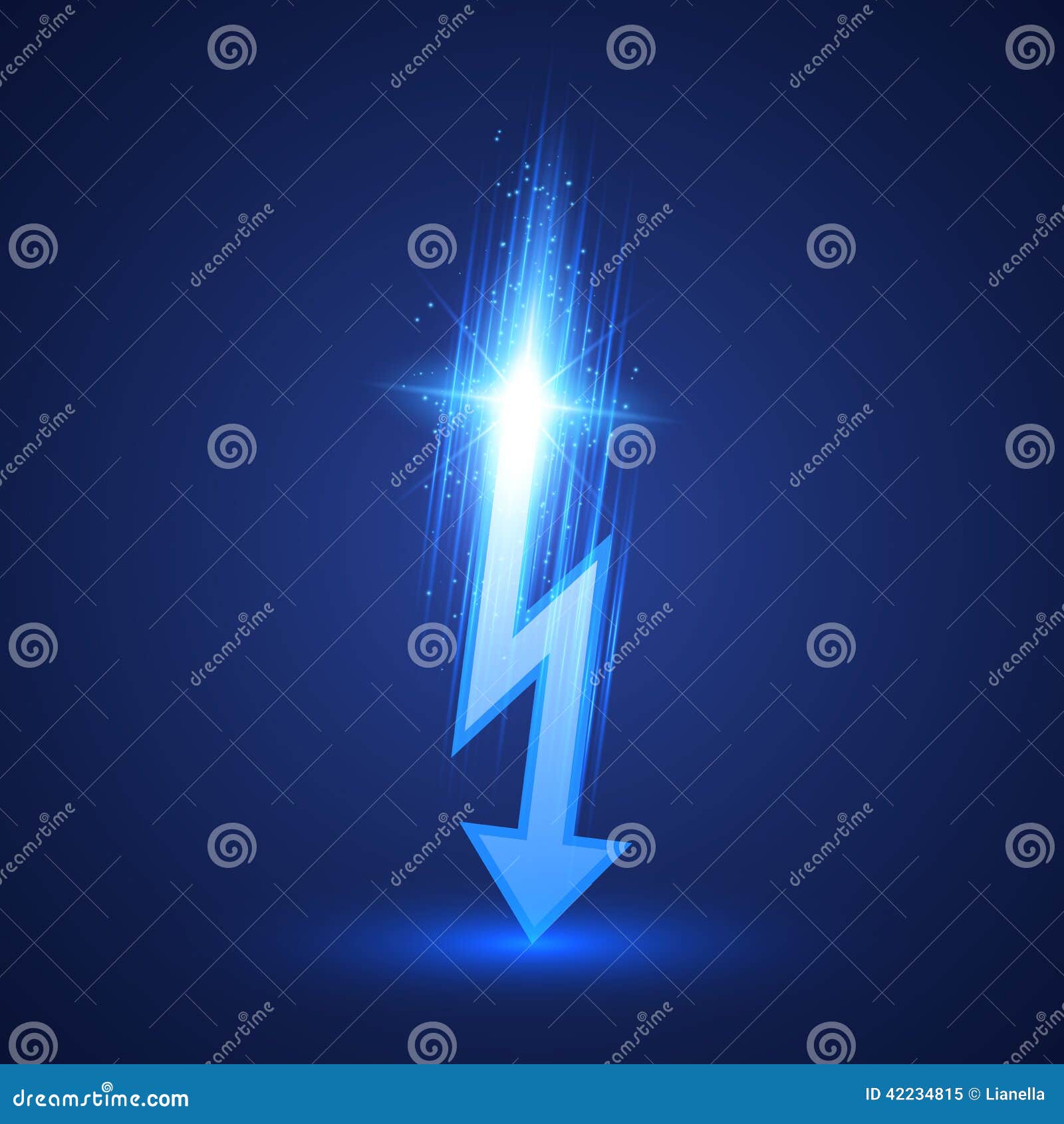 Rayo del vector ilustración del vector. Ilustración de tormenta - 42234815