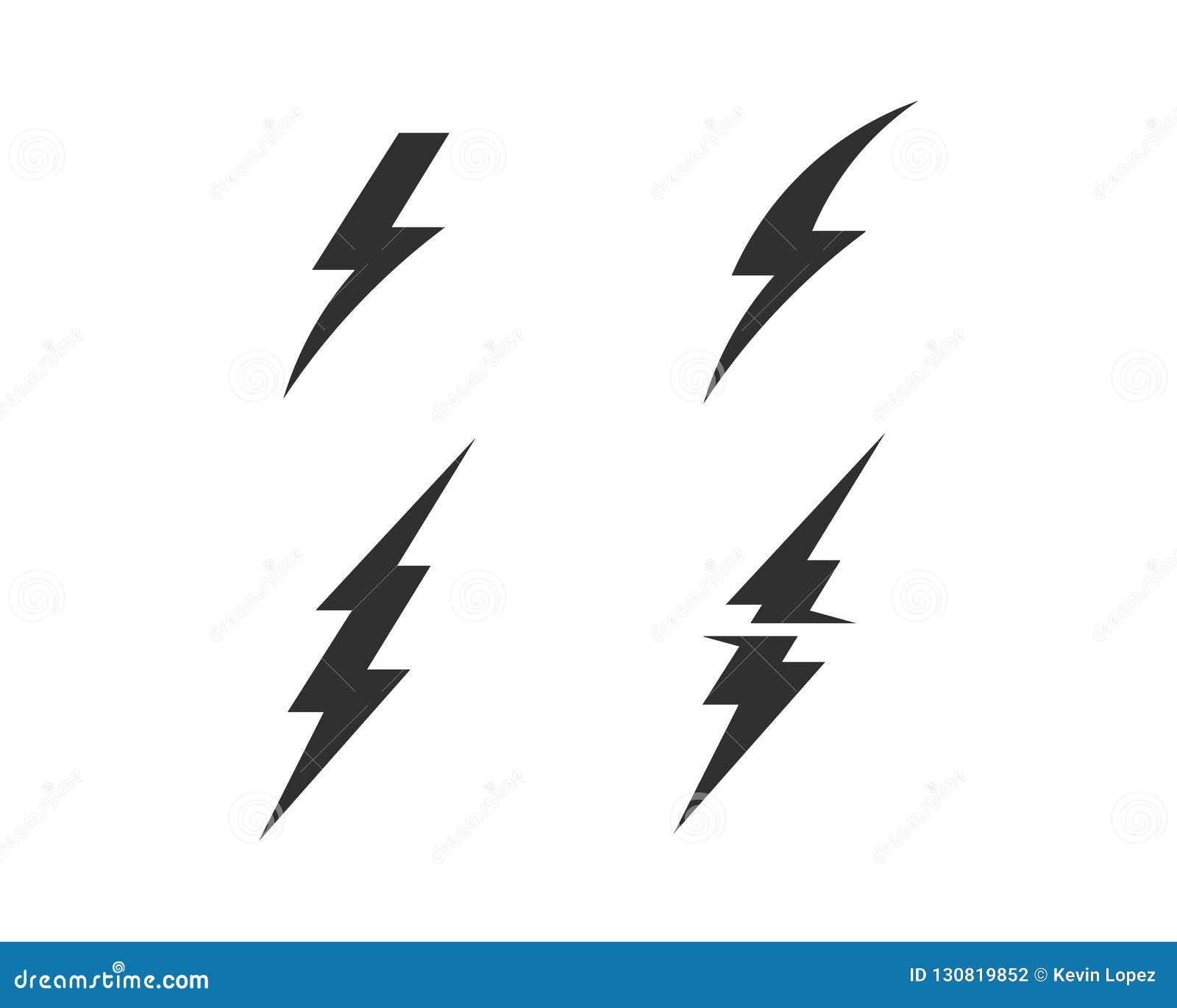 Rayo, Sistema Del Vector Del Poder De La Electricidad Ilustración del ...