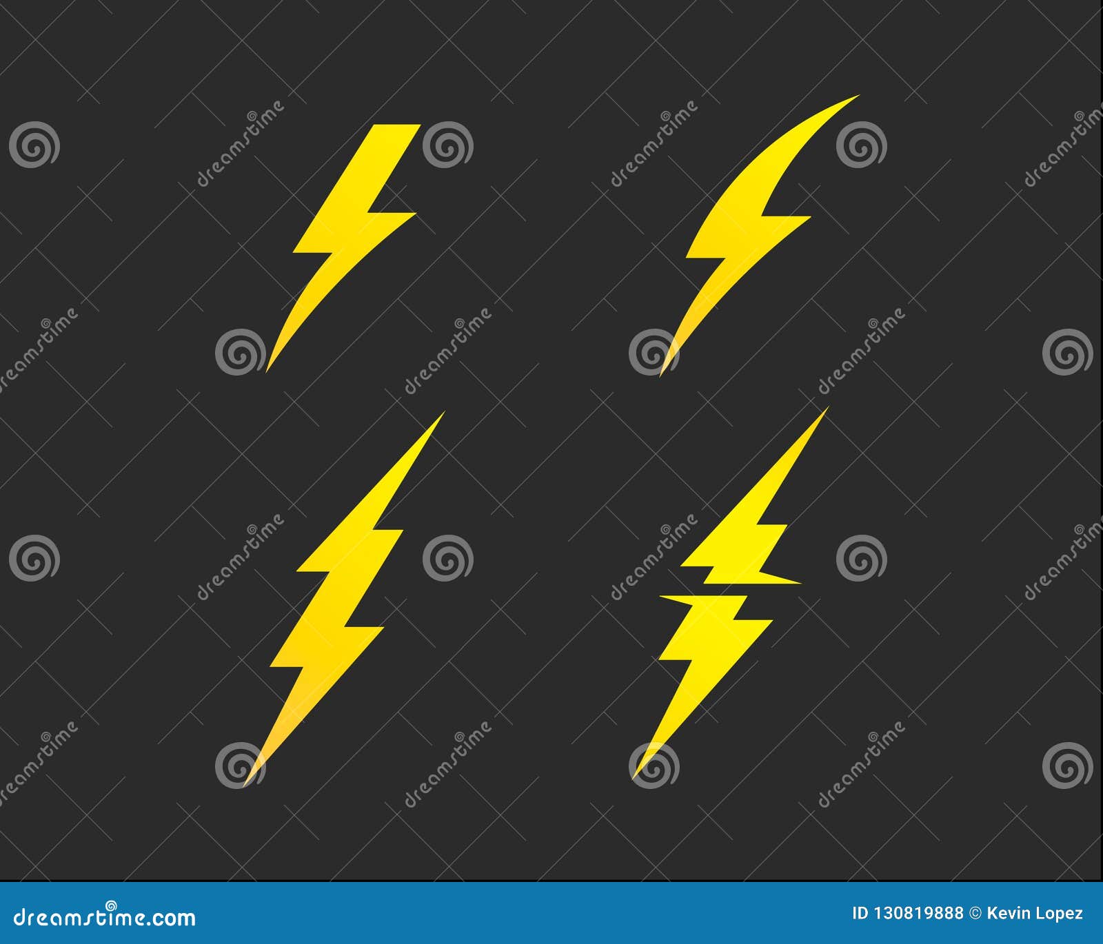 Rayo, Sistema Del Vector Del Poder De La Electricidad Ilustración del ...