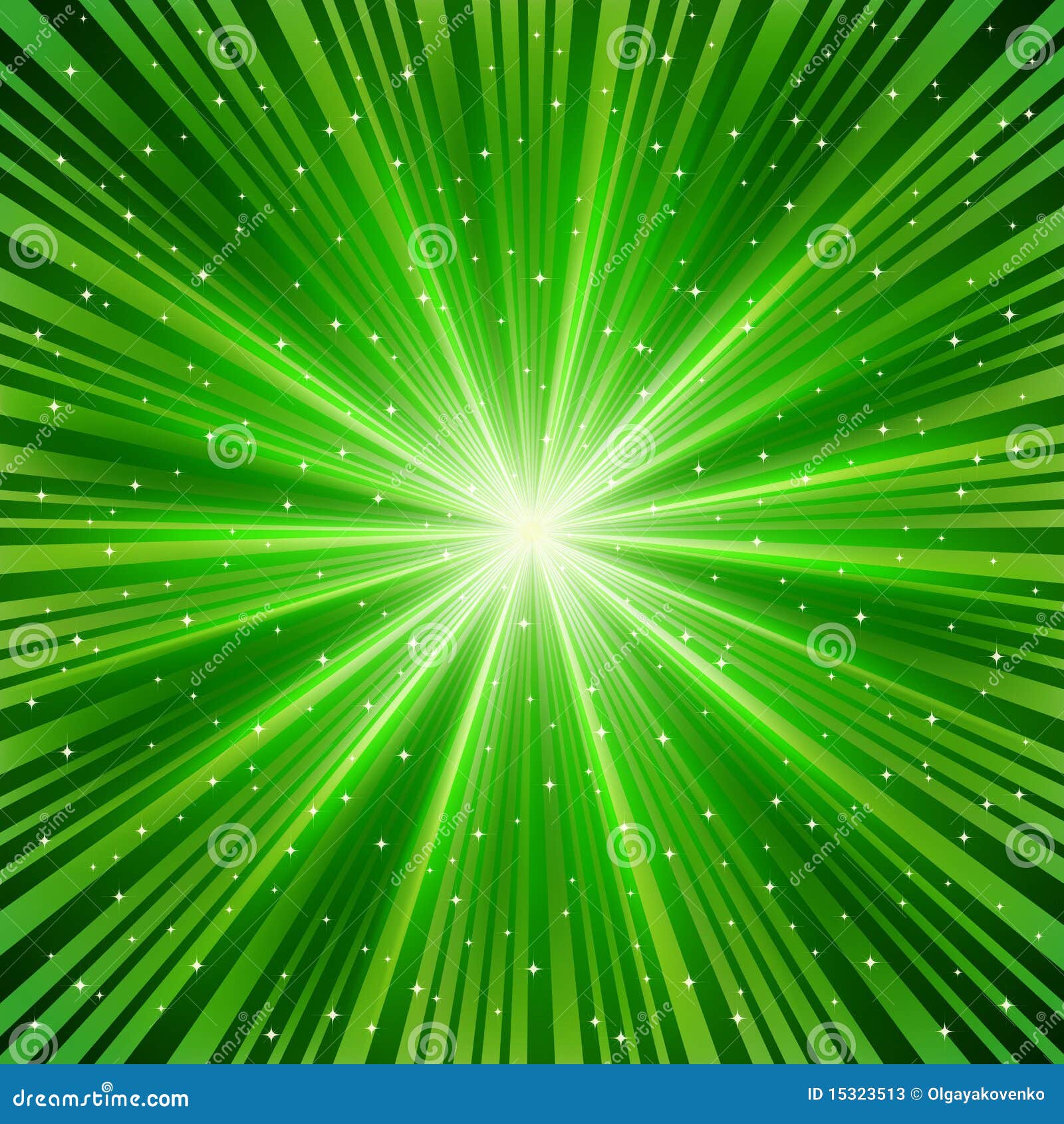 Rayo verde de una estrella ilustración del vector. Ilustración de ...