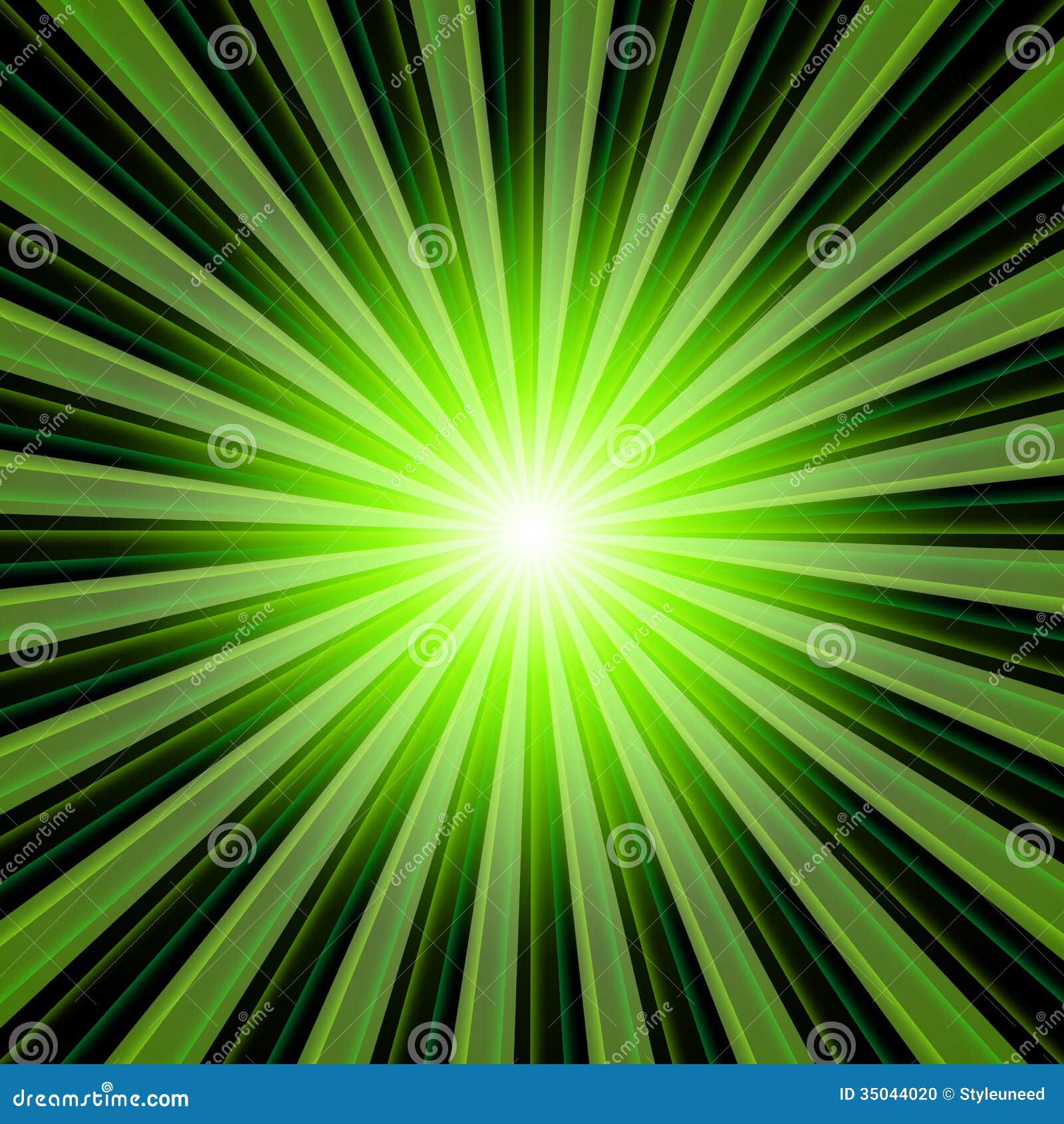 Rayon De Soleil Vert Abstrait Illustration Stock - Illustration du ...