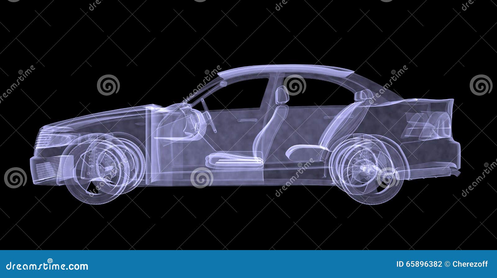 Rayon X de voiture illustration stock. Illustration du blanc - 65896382