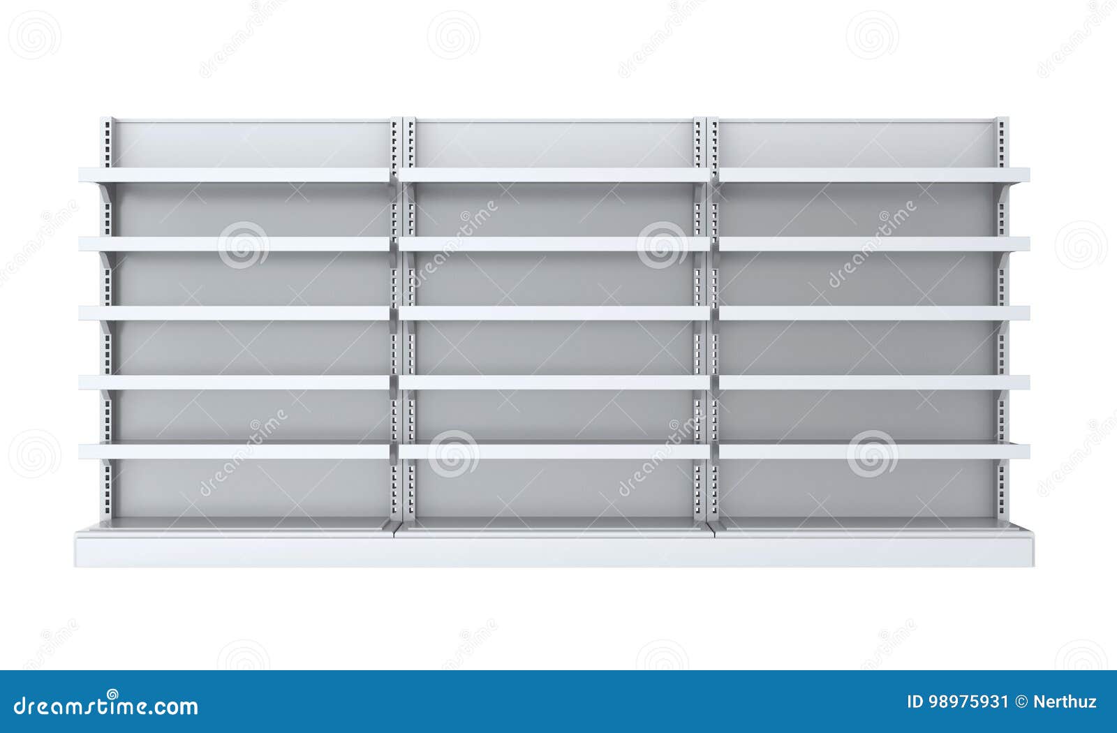 Rayons De Magasin Vides D'isolement Illustration Stock - Illustration ...