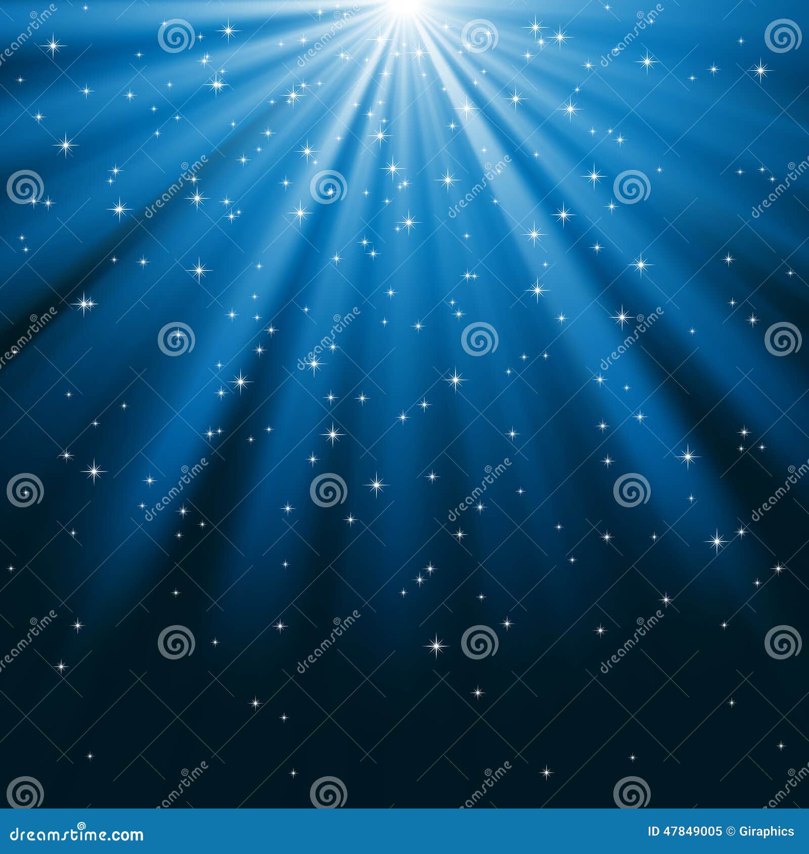 Rayos Azules De La Luz Y De Las Estrellas Ilustración del Vector ...