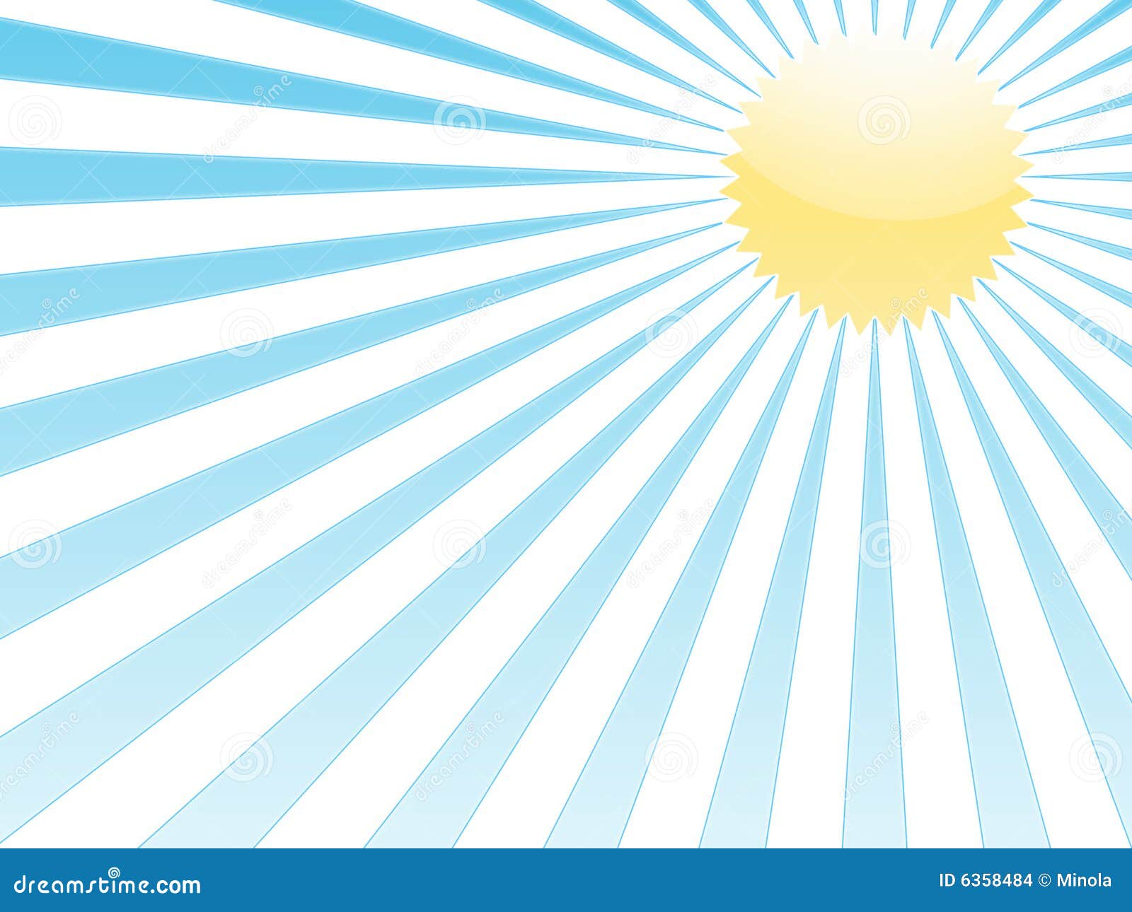 Rayos Azules Y Sol Amarillo Stock de ilustración - Ilustración de ...