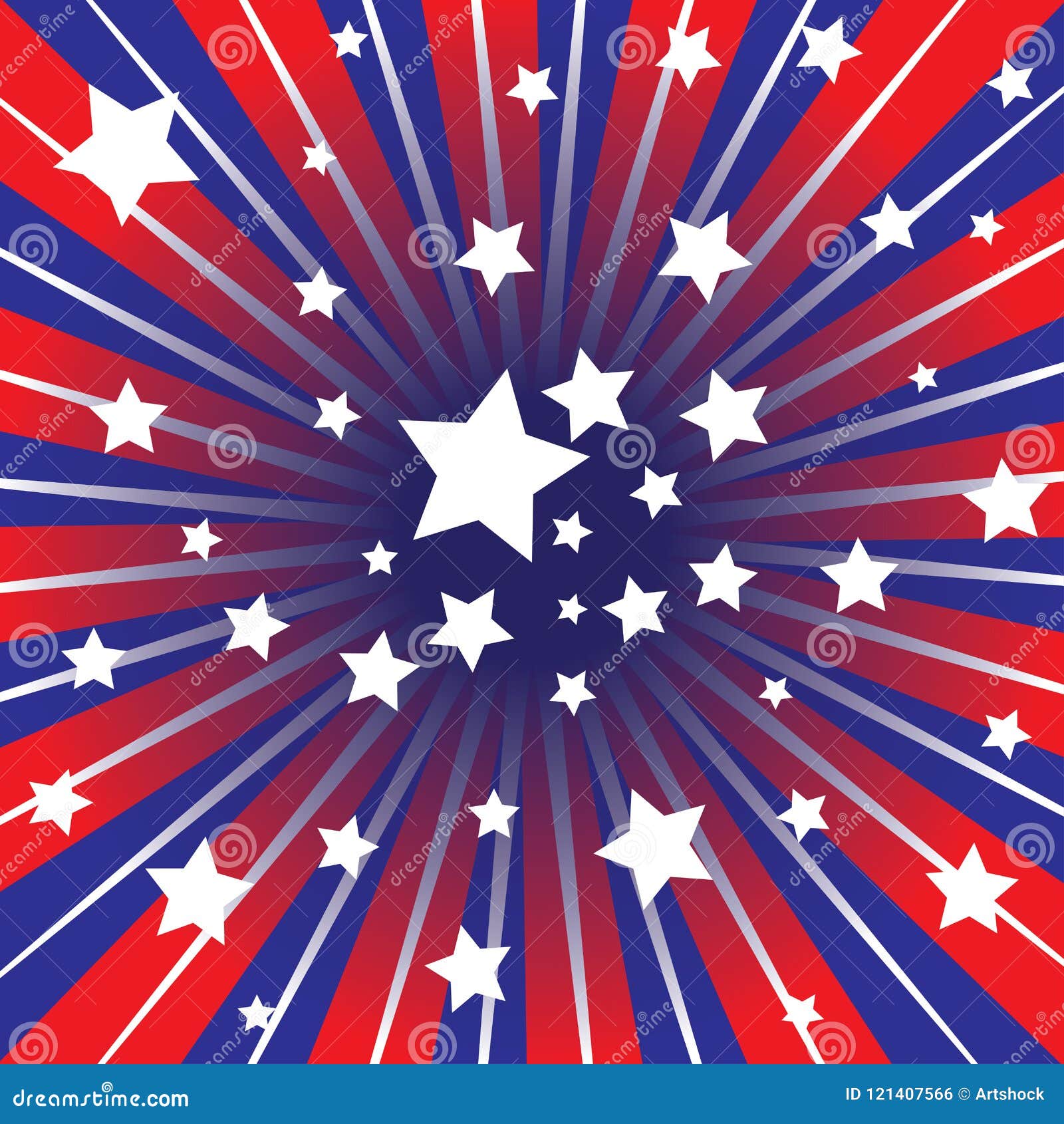 Rayos Blancos Y Azules Rojos Ilustración del Vector - Ilustración de ...