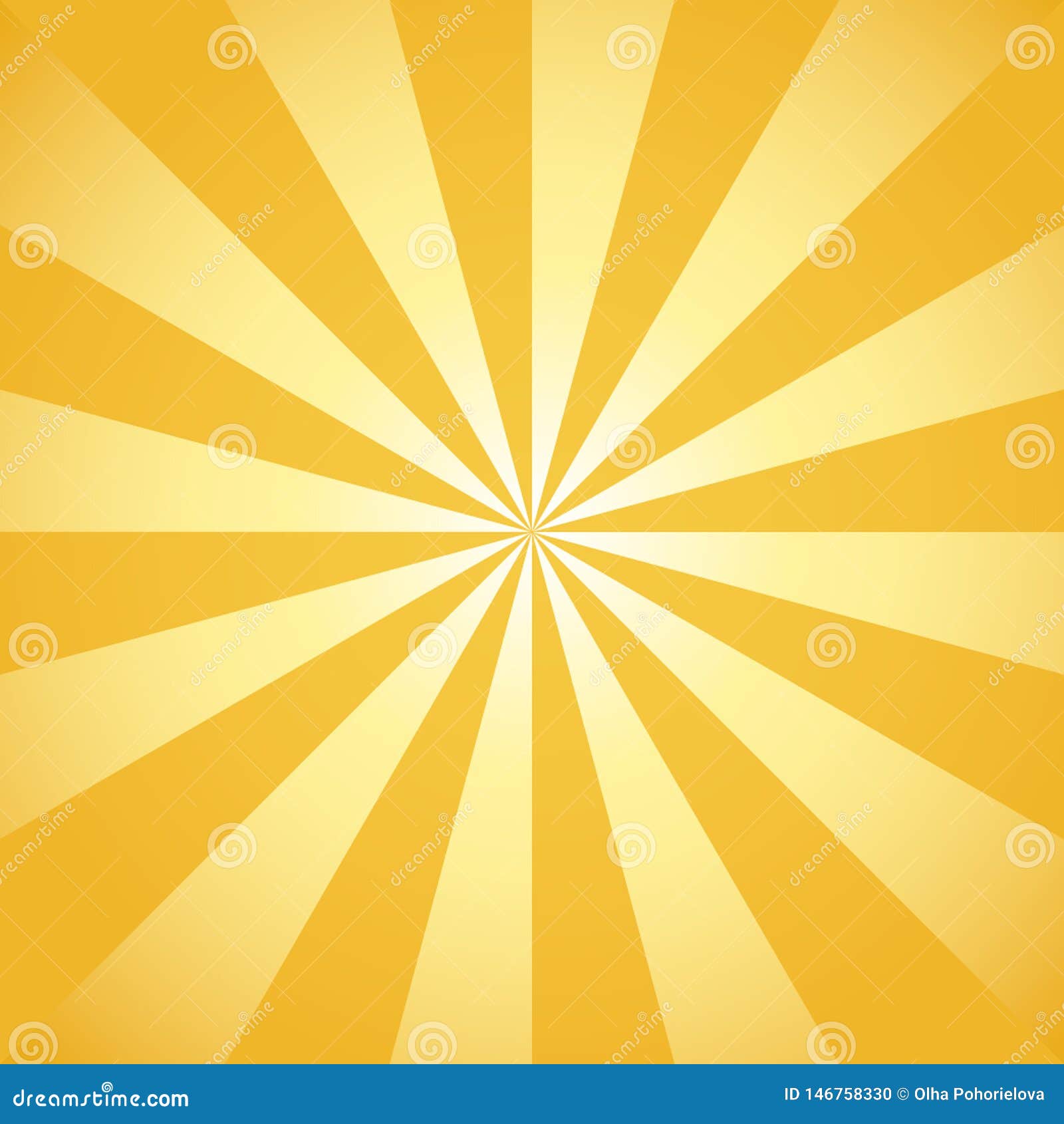 Rayos De Oro Que Brillan Las Estrellas Ejemplo Plano Del Vector Stock ...