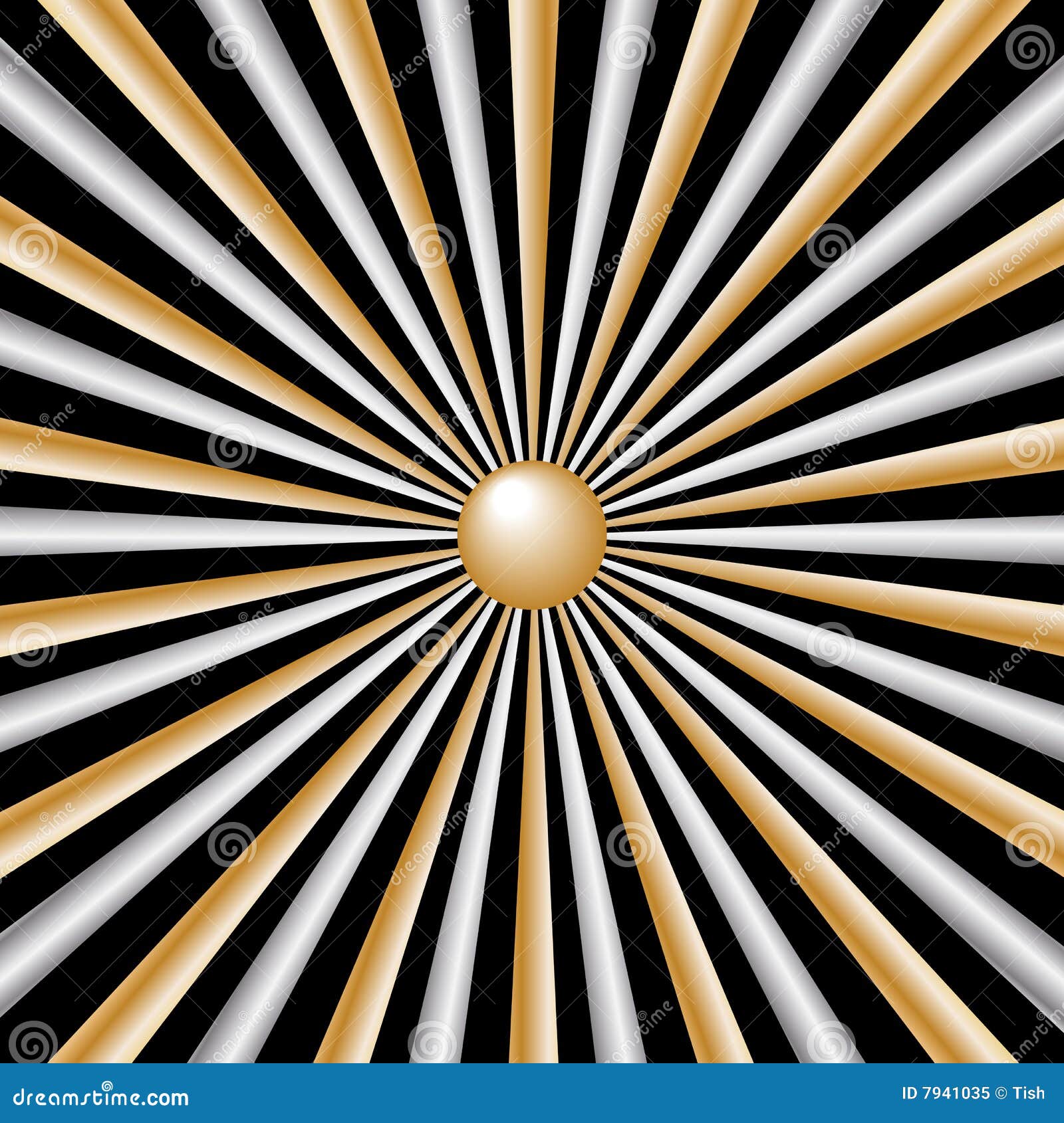 Rayos Plata Y Oro En Fondo Negro Ilustración del Vector - Ilustración ...