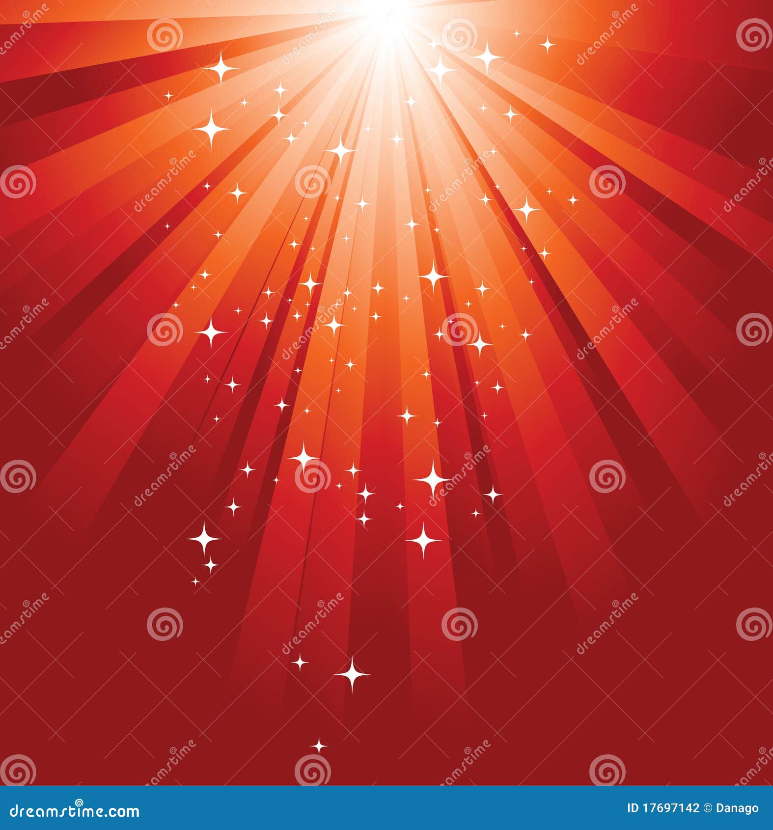 Rayos rojos y estrellas ilustración del vector. Ilustración de burst ...