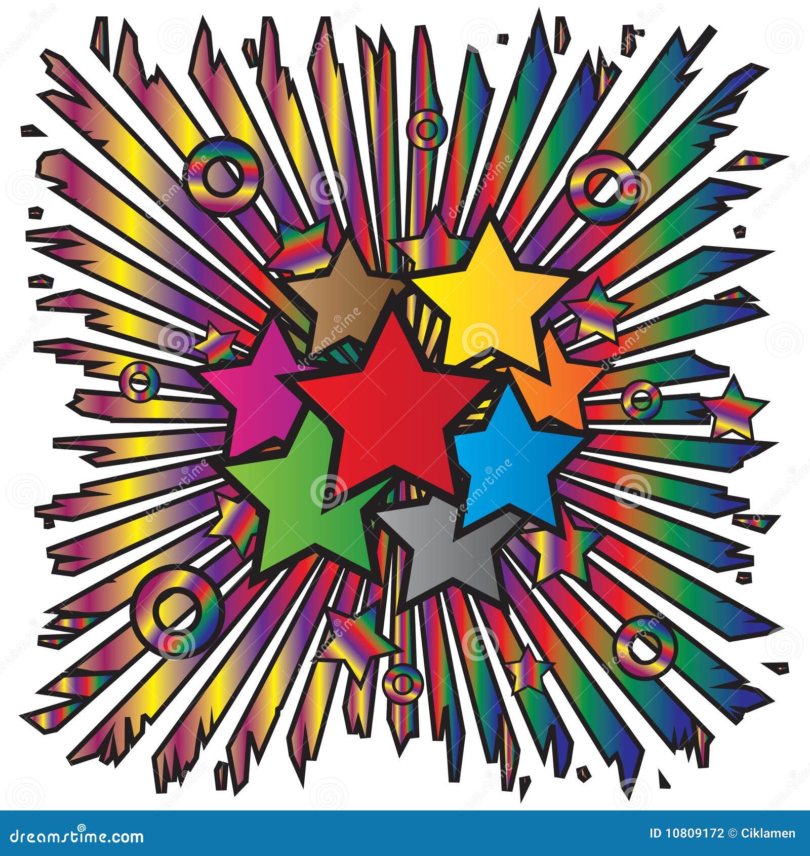 Rayos y estrellas stock de ilustración. Ilustración de wallpaper - 10809172