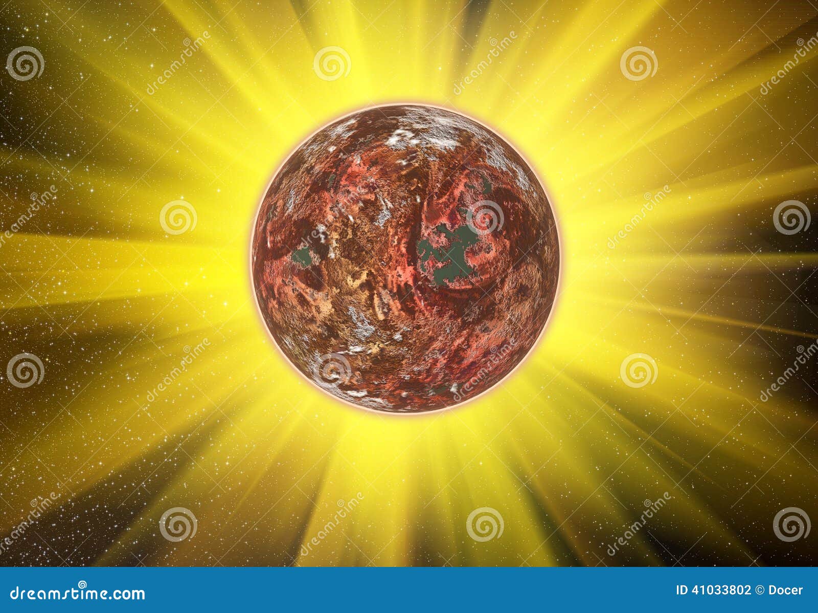 Rays Beam Of Planet On Space Stars Backgrounds Stock Photography ...