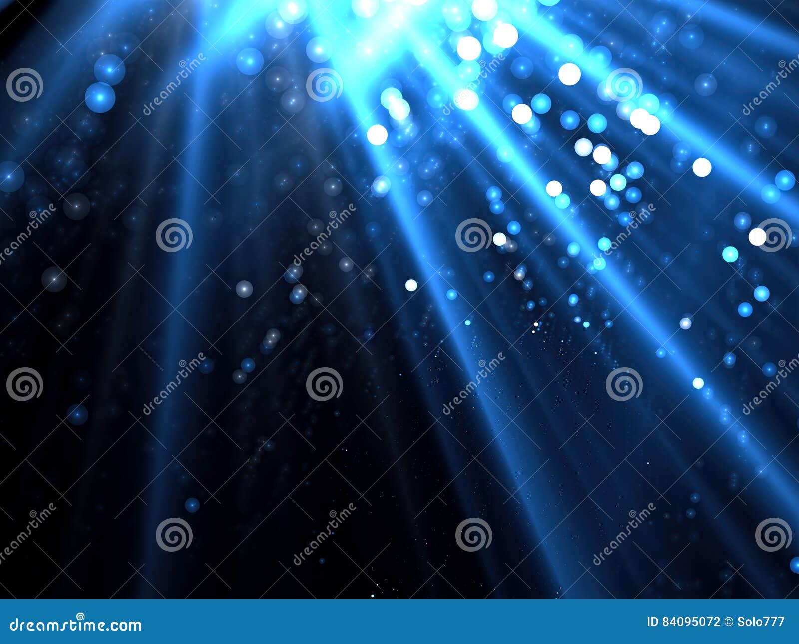 Rays and Bubbles - Abstract Digitally Generated Image Stock ...