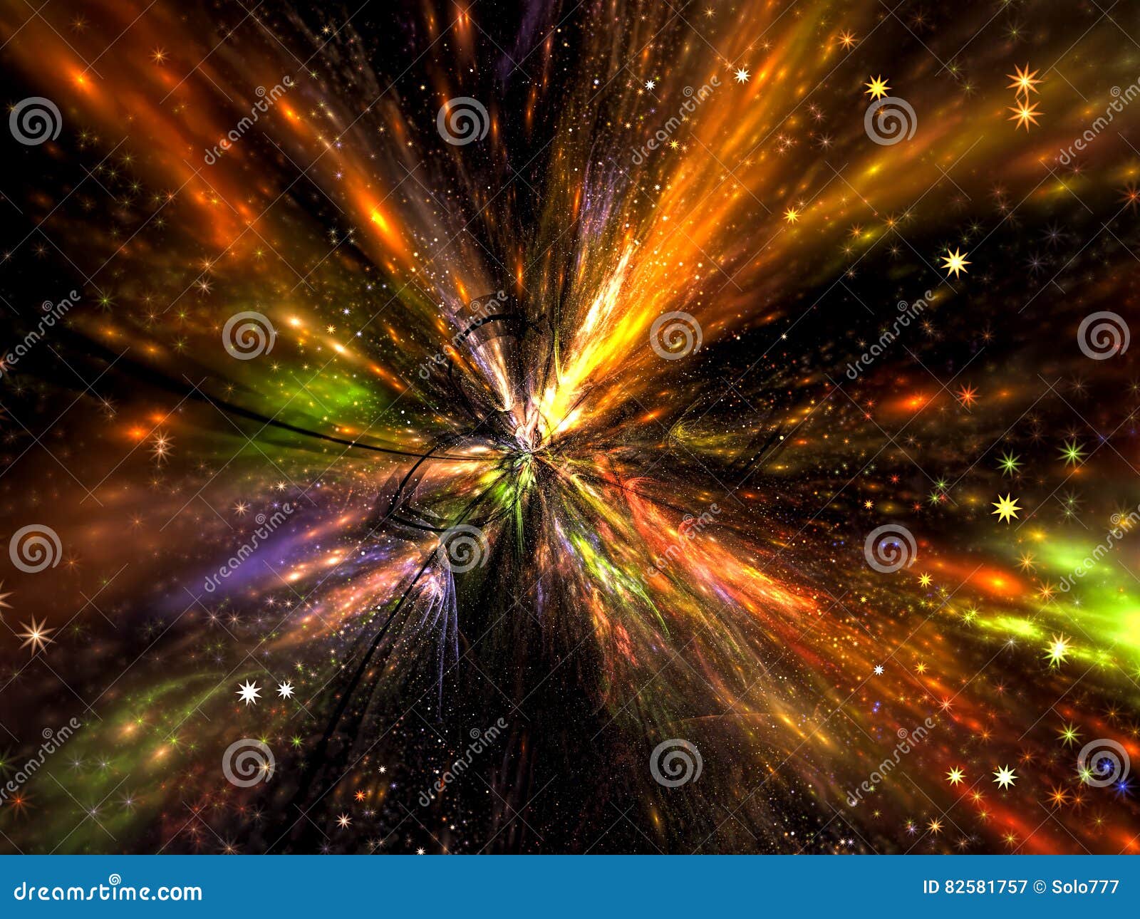Rays Burst - Abstract Digitally Generated Image Stock Illustration ...