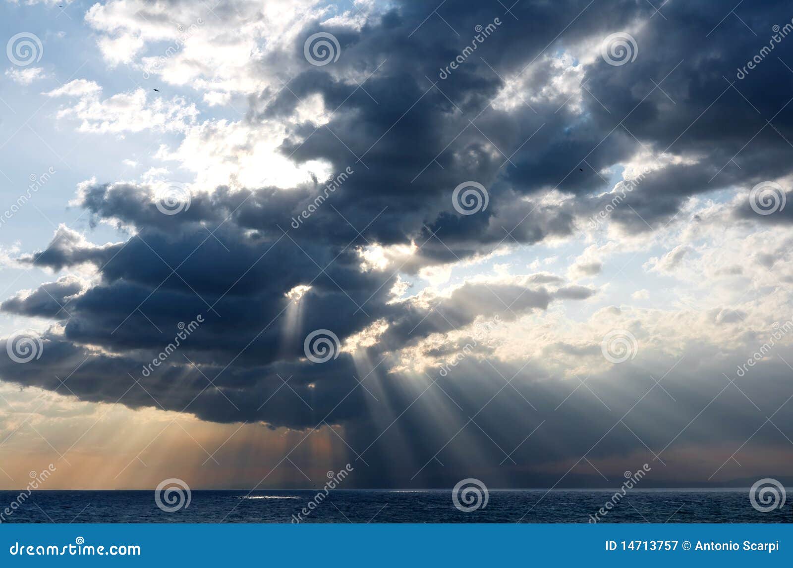 Rays and clouds stock image. Image of rays, landscape - 14713757