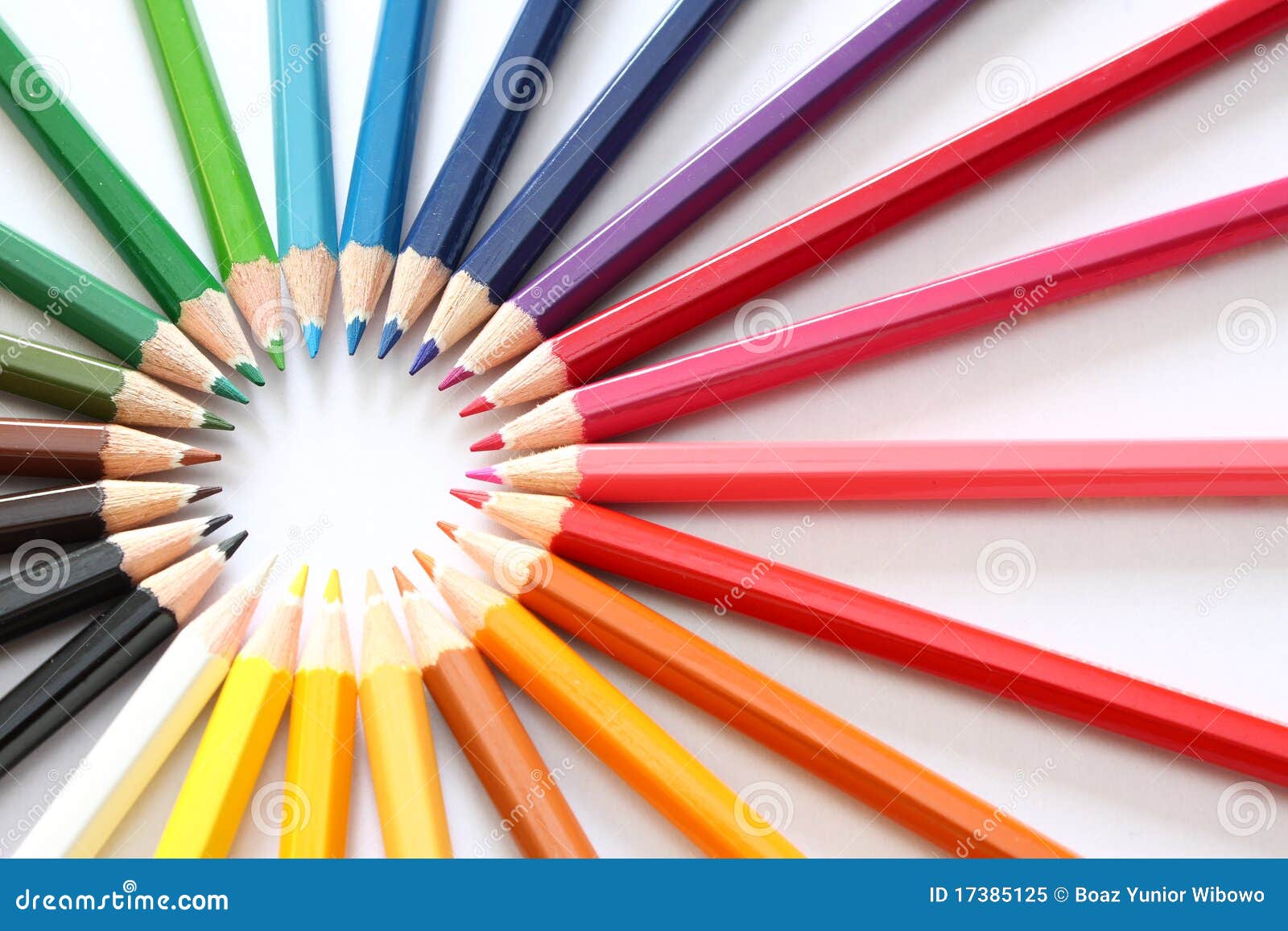 Rays of color pencils stock image. Image of graphic, artist - 17385125