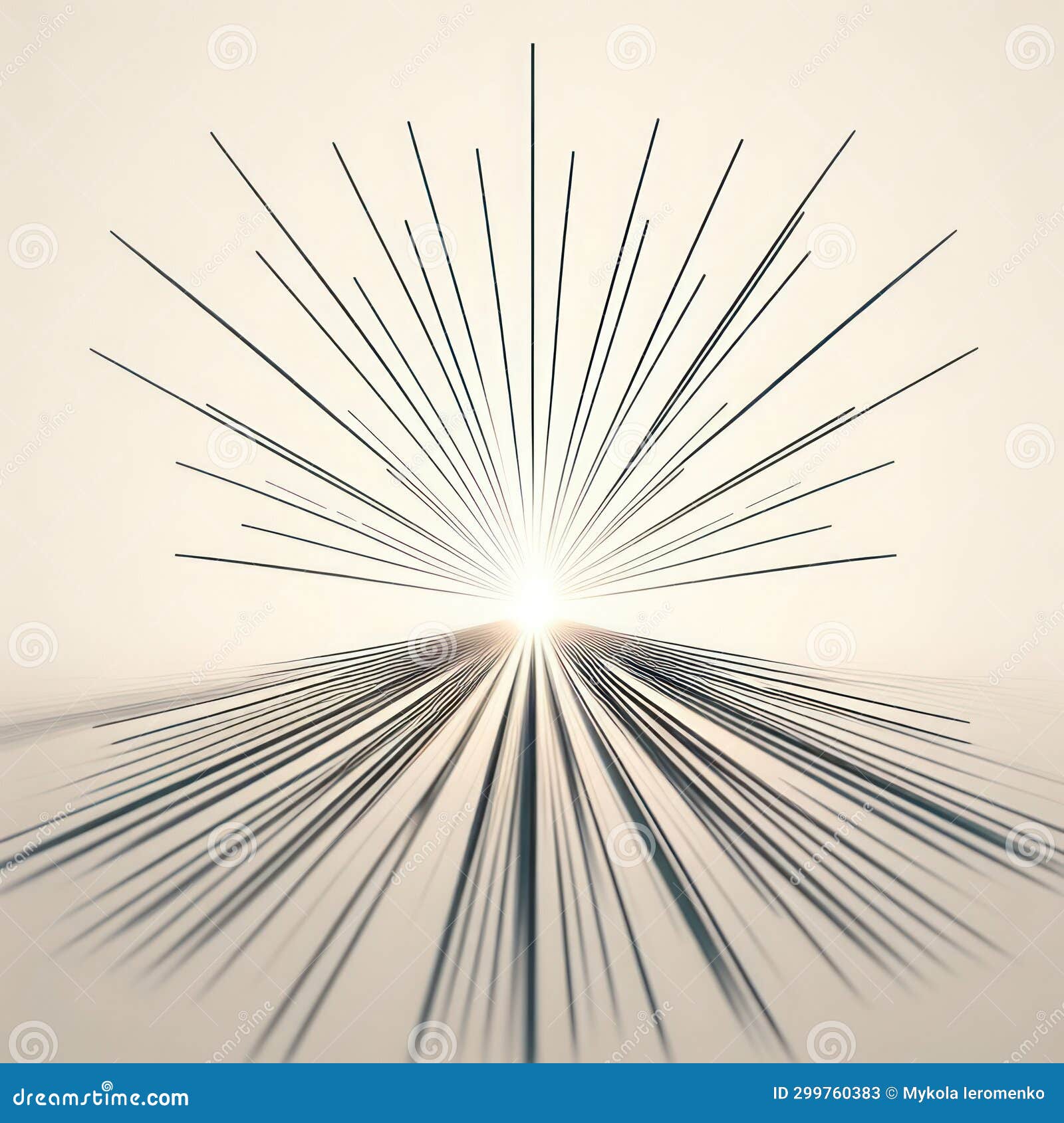 Rays Emanating from a Single Point of Light. Abstraction. Stock ...