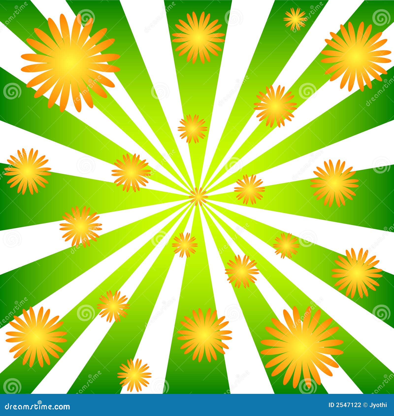 Rays and flowers stock illustration. Illustration of graphic - 2547122