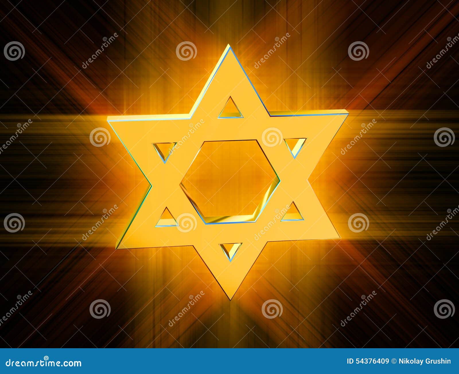 Among Rays of Gold Star of David Stock Illustration - Illustration of ...